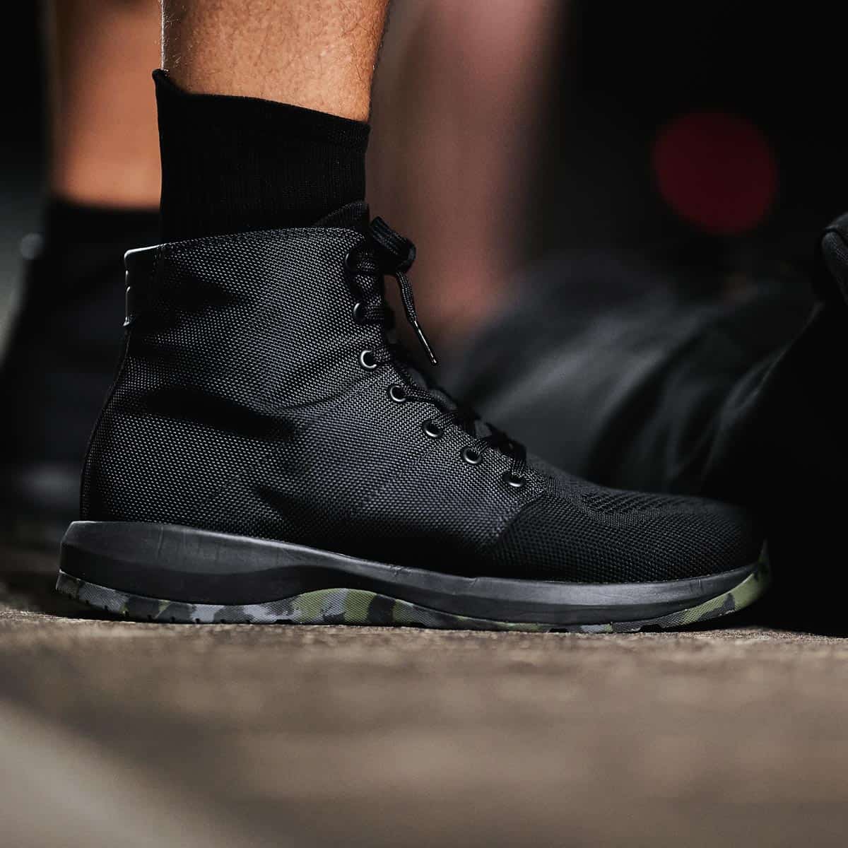 GORUCK Ballistic Trainers in Black and Camo - Fit at Midlife