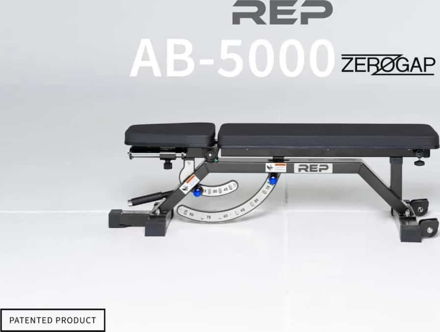 REP AB-5000 Zero Gap Adjustable Bench in Matte Black - Fit at Midlife